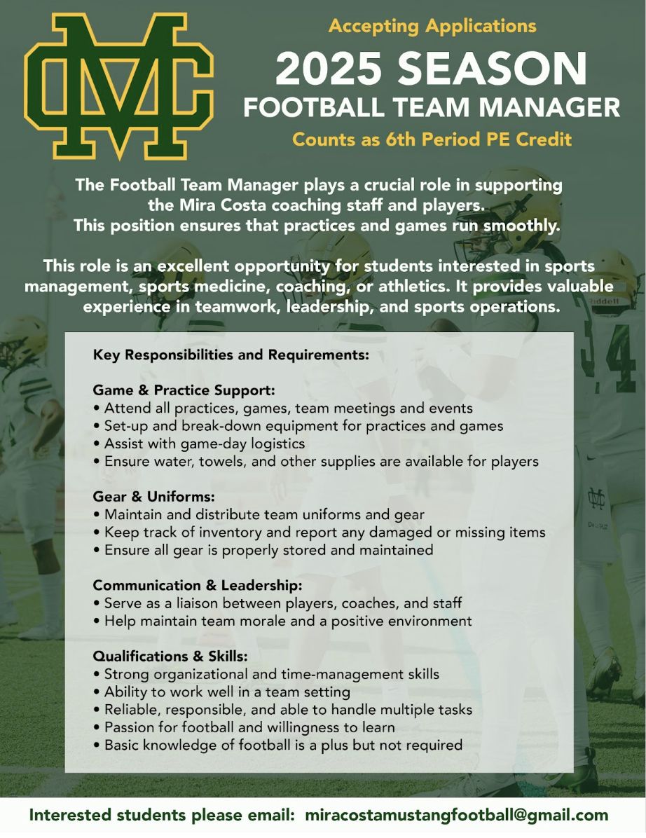 2025 Football Team Manager - Accepting Applications - MBX Foundation